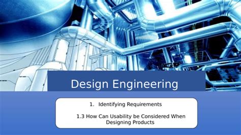 Ocr Design Engineering Unit 1 Identifying Requirements Sections 1 3 Teaching Resources
