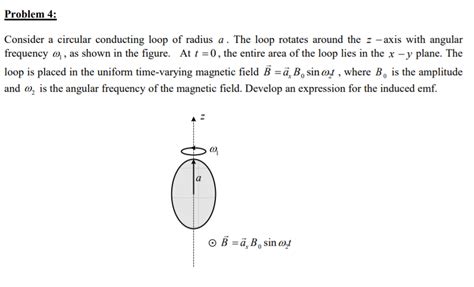 solved problem 4 consider a circular conducting loop of