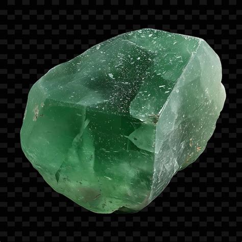 Premium Psd Aventurine Crystal Chunk With Rounded Irregular Shape Green Png Gradient Object On