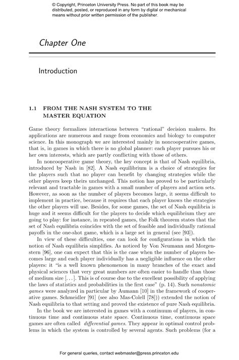 The Master Equation And The Convergence Problem In Mean Field Games Princeton University Press