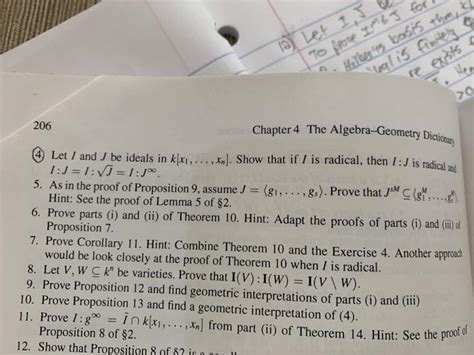 Solved 12 Let Ij To Prove Iml I For Hilberts Basis Them