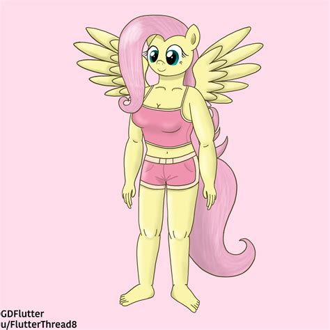 2923503 Safe Artistthread8 Fluttershy Anthro Plantigrade Anthro