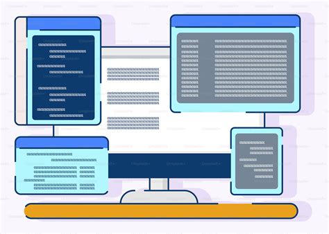 여러 화면이 있는 컴퓨터 화면 벡터 unsplash의 개발자 이미지