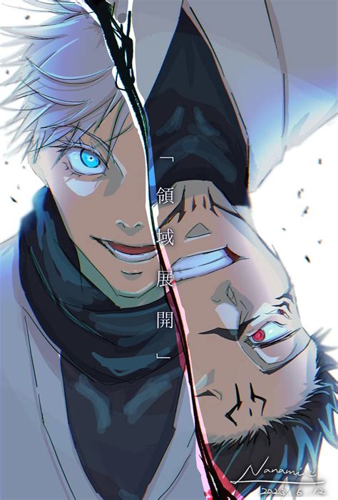 Gojou Satoru Fushiguro Megumi And Ryoumen Sukuna Jujutsu Kaisen Drawn By Nanami Hpkf