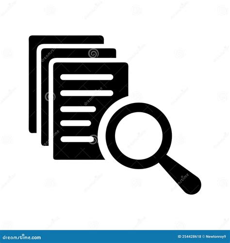 Analytics Document File Search Icon Black Vector Design Stock
