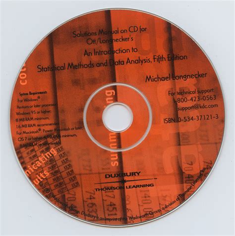 Solutions Manual On Cd For Ott Longneckers An Introduction To Statistical Methods And Data