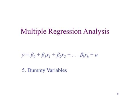 Multiple Regression Analysis