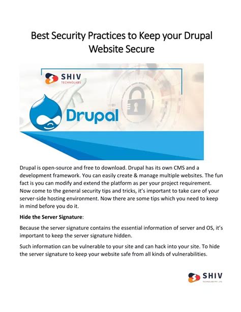 Ppt Best Security Practices To Keep Your Drupal Website Secure Powerpoint Presentation Id