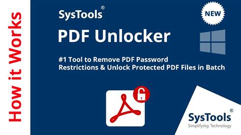 PDF Unlocker Software By SysTools Remove Password Protection In PDF Best PDF Unlocker Tool