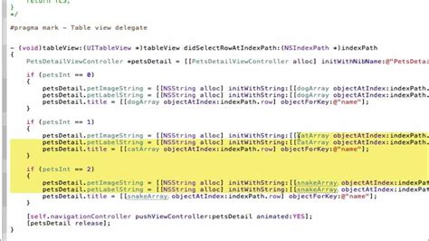 Uitableviews Pushing A Detail View Using Nsdictionaries Youtube
