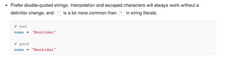 Which Style Of Ruby String Quoting Do You Favour Stack Overflow