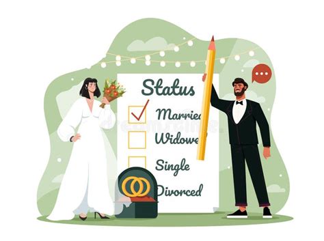 People With Marital Status Man In Suit And Woman In White Dress