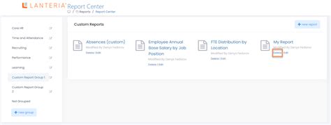 Delete Custom Report