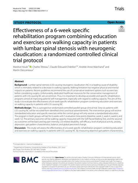 Pdf Effectiveness Of A 6 Week Specific Rehabilitation Program Combining Education And