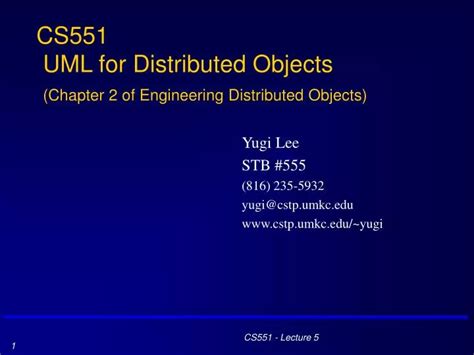 Ppt Cs551 Uml For Distributed Objects Chapter 2 Of Engineering