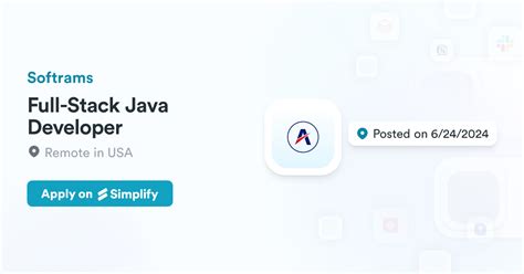 Full Stack Java Developer Softrams Simplify Jobs