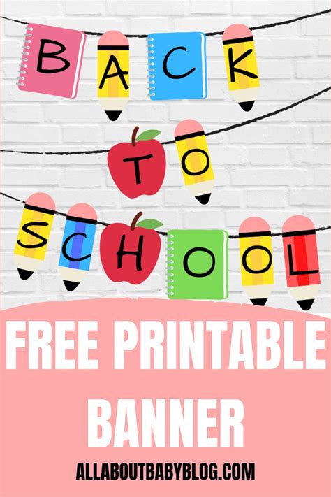 Free Printable Back To School Banner Back To School Banner Ideas For