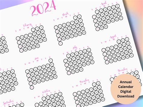 2024 Yearly Calendar Printable Checkbox 2024 Calendar Checklist One