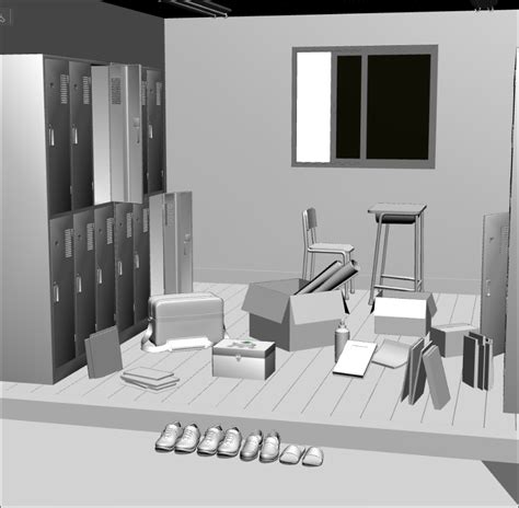 【3d素材】部室【クリスタ】 Mika Booth