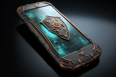 Premium Photo Mobile Cell Phone Smartphone With Multilevel Digital Screen Protection