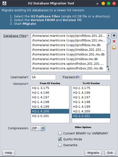 releases · manticore projects h2migrationtool · github