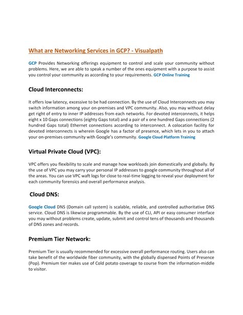 PPT What Are Networking Services In GCP PowerPoint Presentation Free