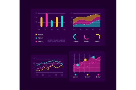 Progress Charts UI Elements Kit Graphic By Bsd Studio Creative Fabrica