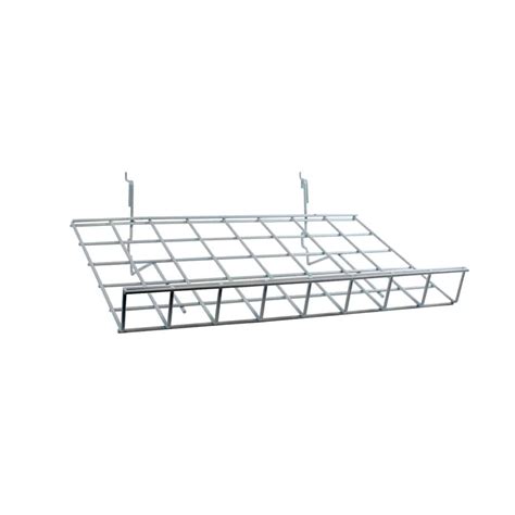 White Gridwall Slant Shelf With Lip Retail Fixtures