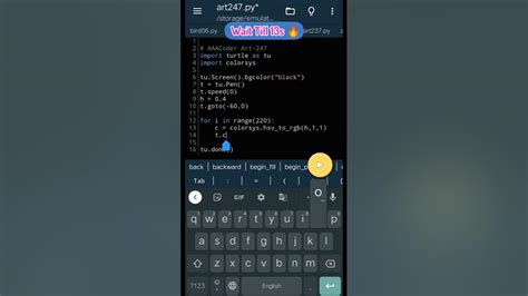 Python Turtle Ninza Graphics Art 247 Coding Status Shorts Python