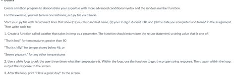 solved create a python program to demonstrate your expertise