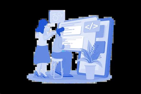 Best Team Writes Code Programming For App Or Website Illustration