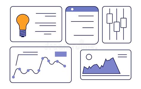 Dashboard Icon Interface Screen Concept Data Statistics Stock Vector Illustration Of