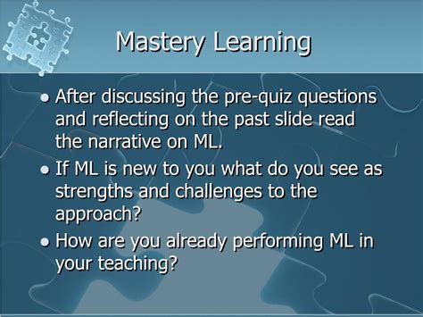 Ppt Mastery Learning Powerpoint Presentation Free Download Id4524203