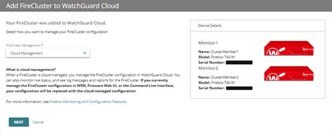 Copy Configuration Settings From A Cloud Managed Firebox