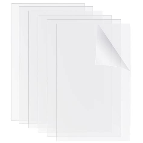 Younthye 6pack A3 Clear Perspex Sheet 2mm Clear Acrylic Sheet