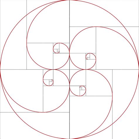 Espiral De Fibonacci Proporción áurea Vector Premium