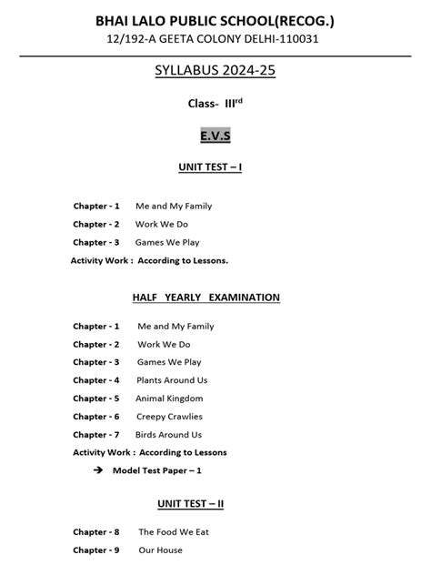 Class 3rd Syllabus 2024 25 Pdf