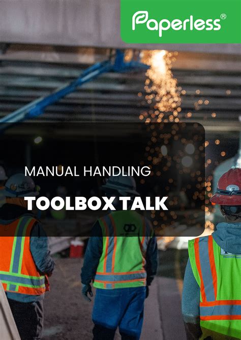 FRM Download Manual Handling Toolbox Talk Construction Health Safety Management Software