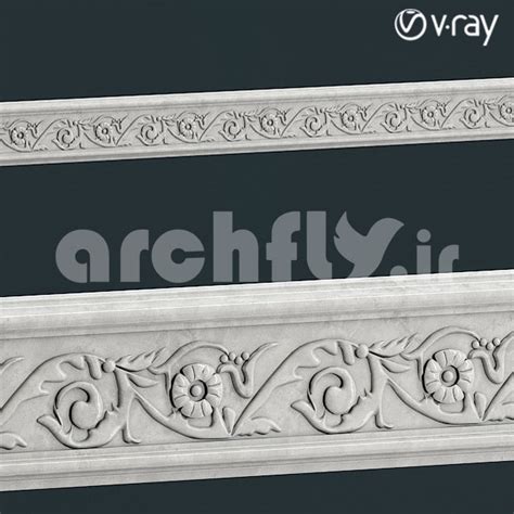 مدل سه بعدی قرنیز سقف 2115 - Archfly