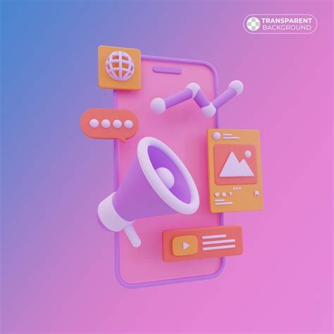 Иллюстрация цифрового маркетинга по увеличению продаж по телефону Премиум Psd Файл