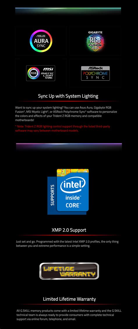 Buy G Skill Trident Z Rgb 32gb 2x16gb 3600mhz Cl16 Ddr4 [f4 3600c16d 32gtzr] Pc Case Gear