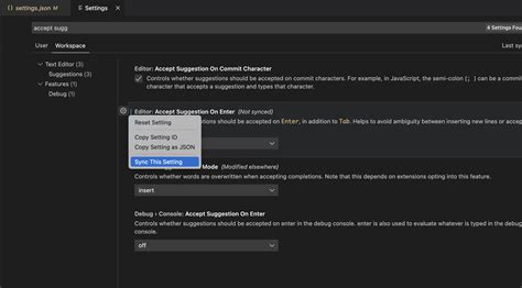 Cannot Disable Workspace Setting Syncing · Issue 164858 · Microsoft