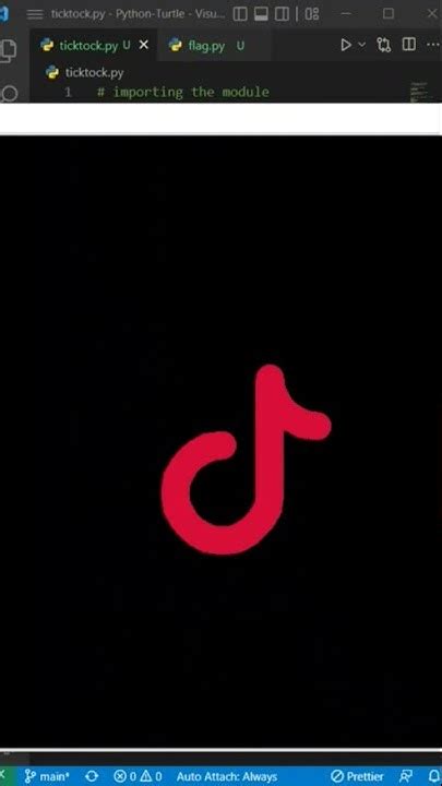 Draw Tik Tok Logo In Python Turtle 🐢 Python Programming Project