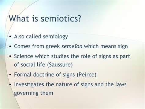 Semiotics