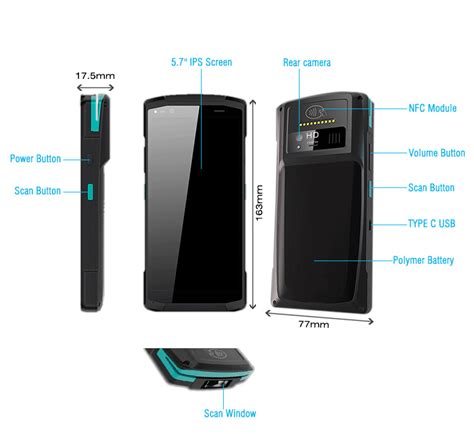 Handheld Android10 Terminal With Touch Screen 4g Wifi Nfcic Msr Card