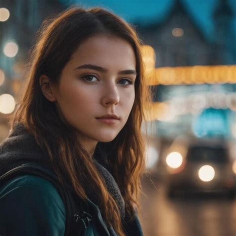 Premium Photo Girl Walking Through The City