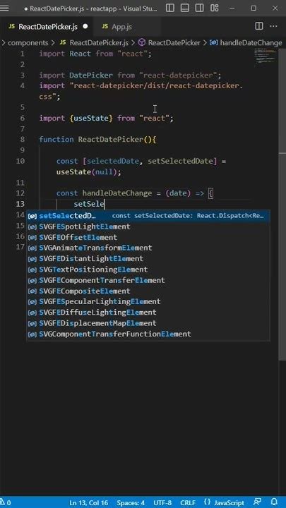 Adding Calendar Date Picker In Reactjs Application Reactjs Reactjstutorial Programming