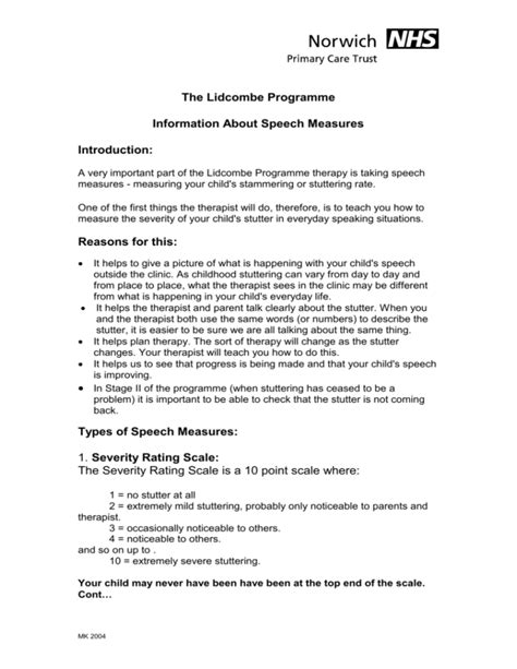 The Lidcombe Programme