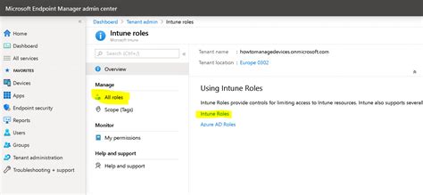 Intune Helpdesk Role Permission Settings Using RBAC Default Role Device Management Blog