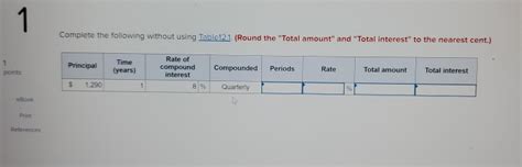 solved 1 complete the following without using table12 1